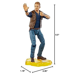 Jurassic World Toys Owen Grady 6-inches Collectible Action Figure with Movie Detail, Movable Joints, Toy Knife Accessory, Extra Hands, Display Stand; for Ages 4 and Up