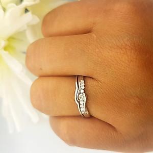 Dazzlingrock Collection 0.25 Carat (Cttw) 14k Round Diamond Engagement Ring Set, White Gold, Size 6.5