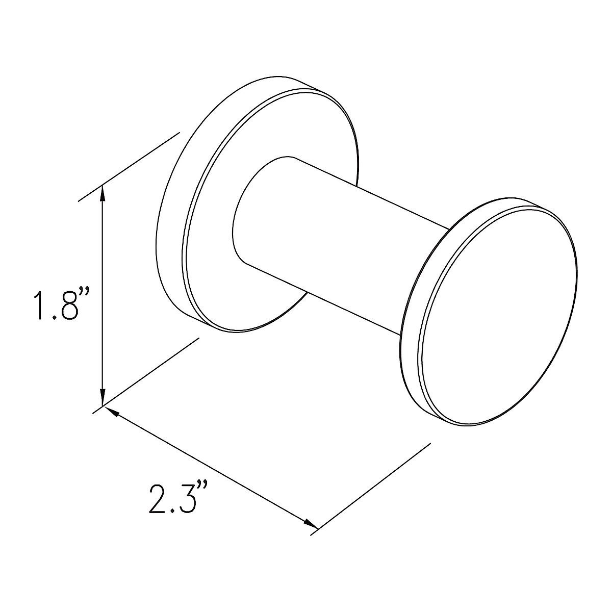 Ginger 4610/PC Kubic Single Robe Hook, Chrome