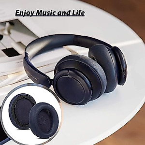 Q30 Protein Leather Earpads for Anker Soundcore Life Q30 by Anker Life Q35 Headphone Headsets Earmuff Repair Part Q35 Noise Cancelling Ear Covers Cushions (Dark Blue)