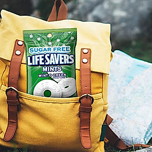 LIFE SAVERS Wint-O-Green Sugar Free Breath Mints Hard Candy, 2.75 oz Bag