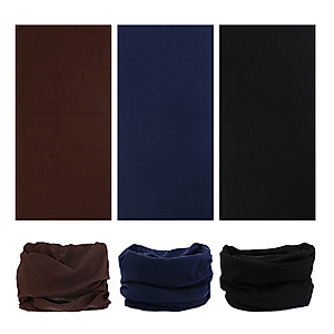 VANCROWN Headwear Head Wrap Sport Headband Sweatband 220 Patterns Magic Scarf 12PCS & 6PCS 12 in 1 (12PCS.Solid Color)