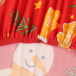 Ogrmar 4PCS Stretch Removable Washable Dining Room Chair Protector Slipcovers Christmas Decoration/Home Decor Dining Room Seat Cover