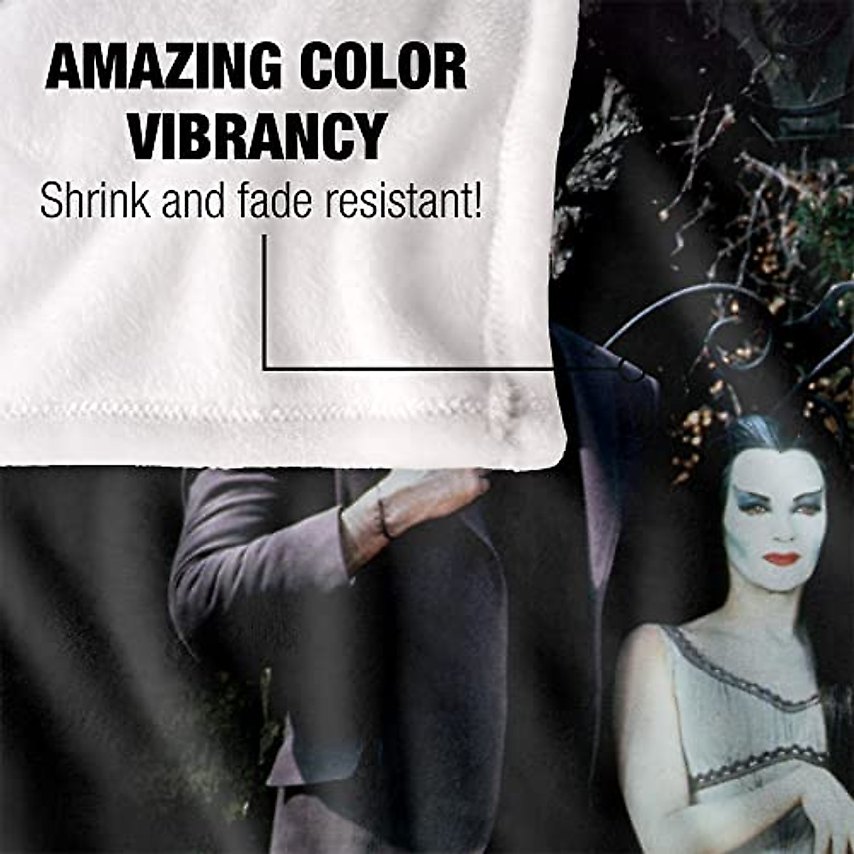 Trevco The Munsters Family Silky Touch Super Soft Throw Blanket 36" x 58"