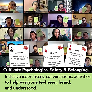 52 Essential Emotional Intelligence Training - Relationship Skills Card Game for Empathy, Trust Building Activities, Conversation Starters, Team Icebreaker Tools - by Harvard Researcher