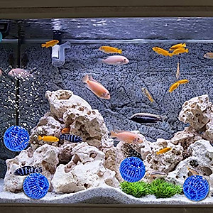 Tnfeeon Balls Filter Media, Aquarium Filter Ball 500ml Reusable Freshwater Seawater for Aquarium and Pond Filter Media