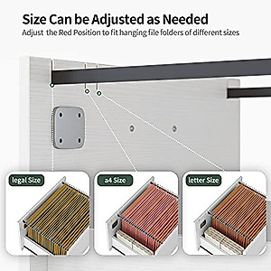 FEZIBO File Cabinet with Lock for Home Office, 3-Drawer Rolling Filing Cabinet, Home Office File Cabinet for A4/Letter/Legal Size, Printer Stand, Wooden Storage Cabinet, White