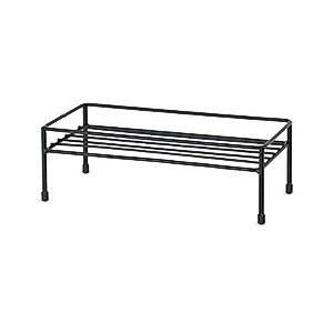 PetRageous 81030 Gizmo's Set The Table Steel Frame Dog Feeder, 3-Inch Tall Dining Table by 13-Inch Long and 6-Inch Wide, Holds Two 5.5-Inch Diameter Bowls, for Small and Medium Dogs and Cats, Black