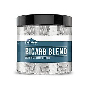 Earthborn Elements Bicarb Blend 200 Capsules, Pure & Undiluted, No Additives