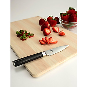 Shun Classic Damascus 3-Piece Knife Set, Includes Chef’s Knife 8-In, Bread Knife 9-In and Paring Knife 3.5-in Set, Made in Seki, Japan