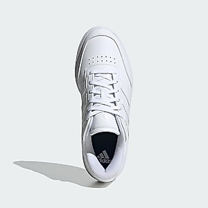 adidas Men's CourtBlock Sneaker, White/White/White, 10.5