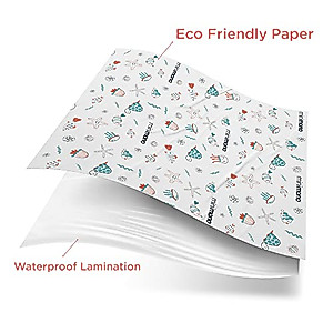 Minimono Baby Splat Mat for Under High Chair - 30 Pcs Disposable and Waterproof Splash Mats - 40"x47" Multipurpose Activity Mat for Picnic Art and Craft - BLW Baby Led Weaning Supplies (Sea Animals)