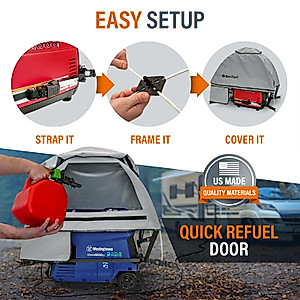 GenTent Generator Running Cover - Inverter Kit (Standard, Grey) - for Fully Encased Inverter Generators
