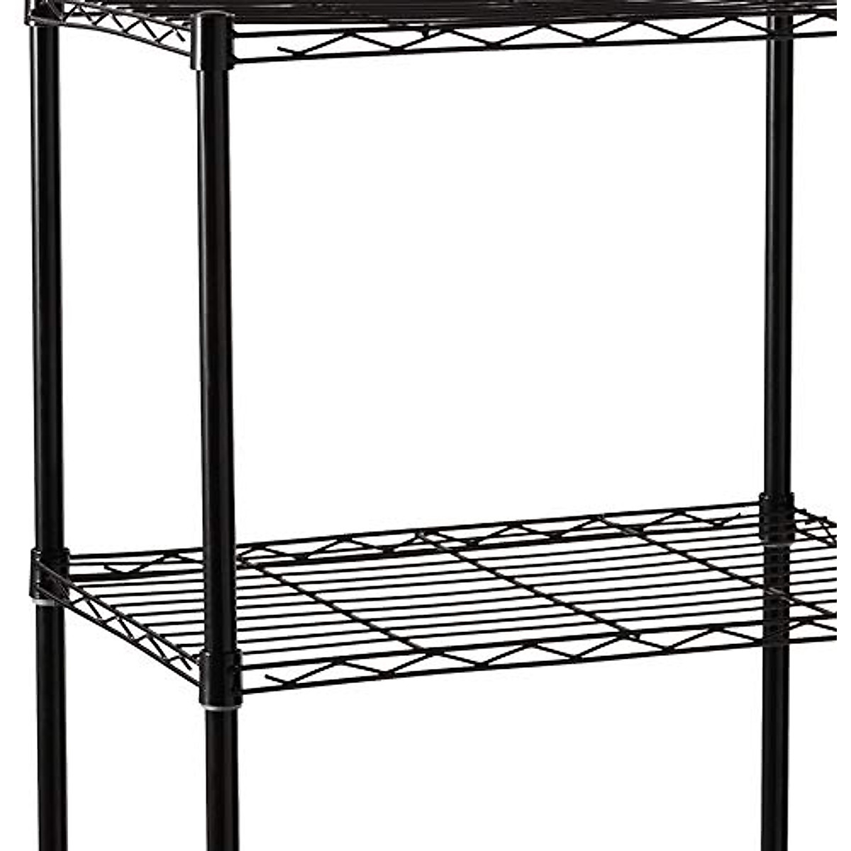 Home Basics Wire Shelving Storage Unit (5 Tier, Black)