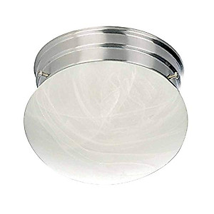 Volume Lighting 7788-79 Volume Lighting V7788 2 Light 9" Flush Mount Ceiling Fixture with White Alabaster Glass Shade