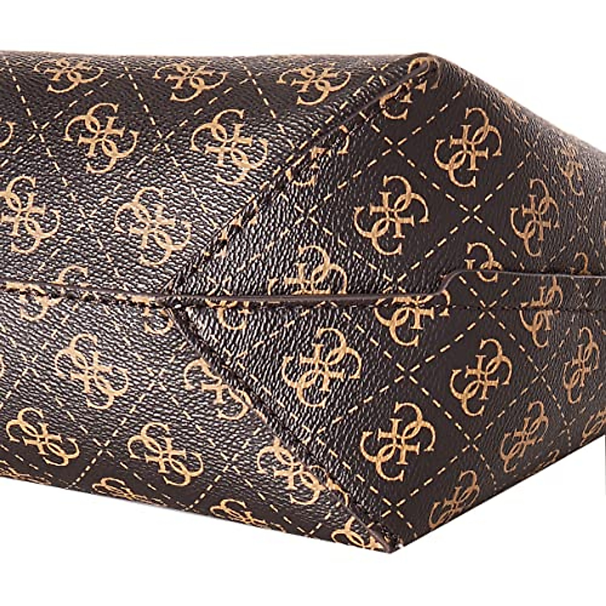 GUESS Womens Eco Brenton tote, Brown Logo, One Size US