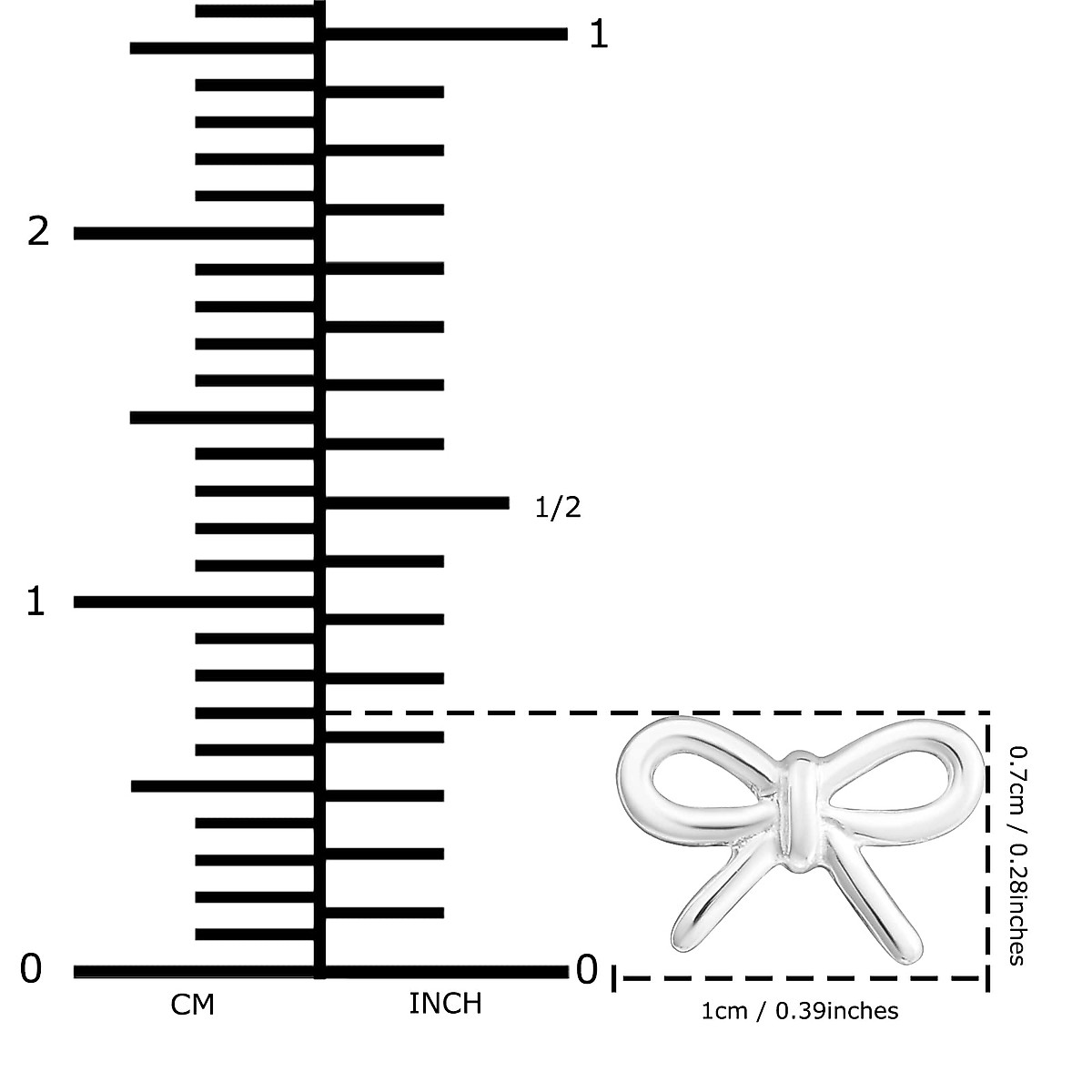 AUBE JEWELRY Hypoallergenic 925 Sterling Silver Bow Stud Earrings for Women