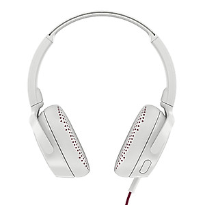 Skullcandy Riff Wired On-Ear Headphones - White/Crimson