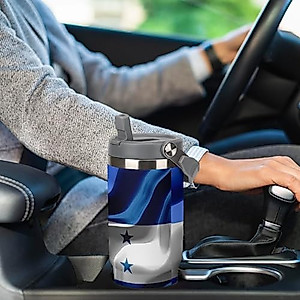 El Salvadorean Honduras Flag 30 OZ Insulated Tumblers with Handle And Straw Leakproof Vacuum Insulated Stainless Steel Water Bottle for Car Fishing Travel