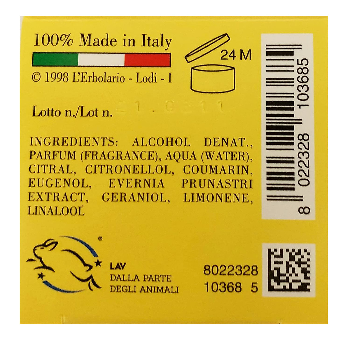 Té & Cedro (Tea & Cedar) Aqua di Profumo (Eau de Parfum) by L’Erbolario Lodi