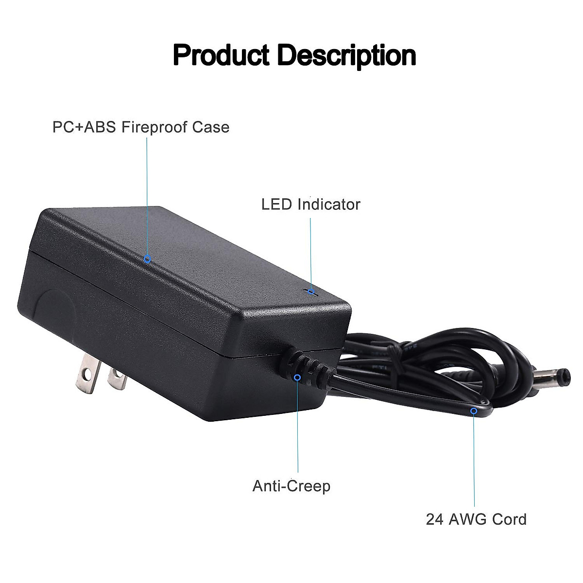 15V 2A Power Supply Adapter - COOLM AC 100-240V 50-60hz DC 15 Volt 2 amp 30W Charger Transformer Interface Size 5.5x2.5mm 15V/2A 2000mA