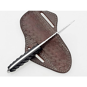 Nice Hand made High carbon steel skiner knife, Hunting knife for skinning, Survvial for camping and hiking with Beautiful leather sheath. (BROWN)