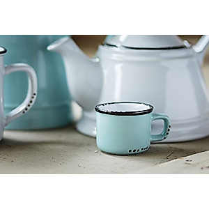 Abbott Collection Enamel Look Stoneware Espresso Cup, Green