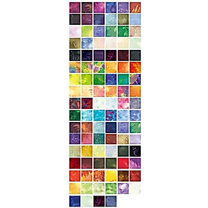 Benartex Fossil Fern Cotton Fabric 5" Squares Charm Pack Quilting Fabric Material for Sewing, 100 Cotton Square Pieces