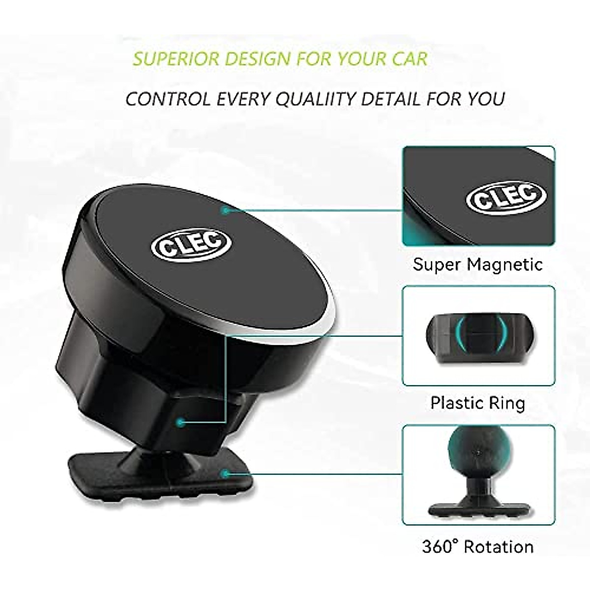 CLEC Magnetic Phone Holder fit for Honda Civic 2021 2022,Adjustable Vent Dashboard Cell Phone Holder fit for Car Phone Mount for iPhone Samsung Smartphone