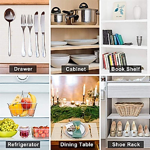 Shelf Liners for Kitchen Drawers -12 x 59 Inch, Non Adhesive Cabinet and Drawer Liner, Waterproof Liners for Drawers and Cabinets, Shelves, Cupboard, Refrigerator-White