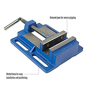 IRWIN Drill Press Vise, 4.5” Jaw Capacity, Ultimate Durability, Slotted Base (226340)