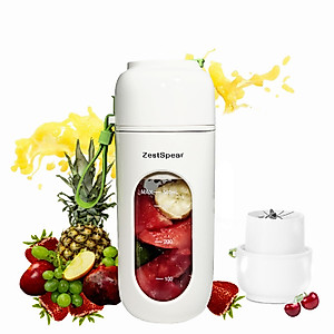 Portable Blender USB Rechargeable, Personal Size Blender for Shakes and Smoothies, Strong Cutting Power with 12 Blades, for Smoothies Shakes Baby Food and Proteins - Home Office Gym Sports and Travel