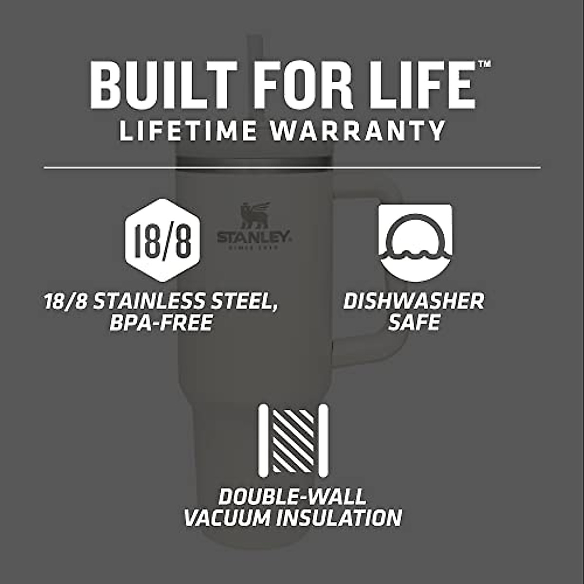 Stanley Adventure Quencher Travel Tumbler 40 oz Pack of 1 Cream Color