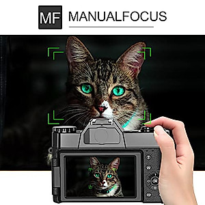 VJIANGER Digital Camera for Photography 4K 48MP Vlogging Camera for YouTube with WiFi, 16X Digital Zoom, 52mm Wide Angle & Macro Lens, 2 Batteries, 32GB TF Card(W02-Black2)