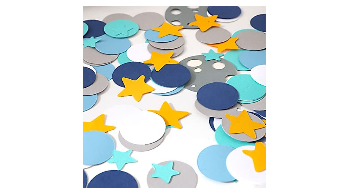 VAVAYAO Space-Themed First Birthday Confetti Kit for Celebrations