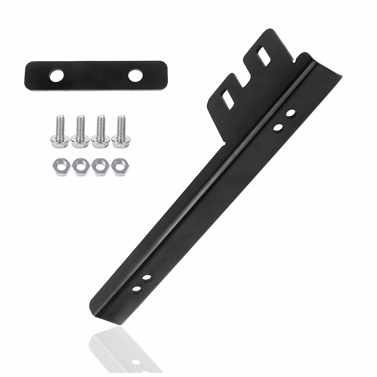 Salior License Plate Holder,Aluminum Alloy Front License Plate Mounting Kit Relocator Holder Bar,Universal License Plate Bracket Fit for Bumper in Most Car Truck SUV (Black)