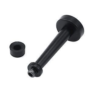 Pufguy Zinc Alloy Mute Door Stop 4" Height Door Stopper Heavy Duty Door Stopper with Rubber Bumper Wall and Door Protector-2pcs(Black)