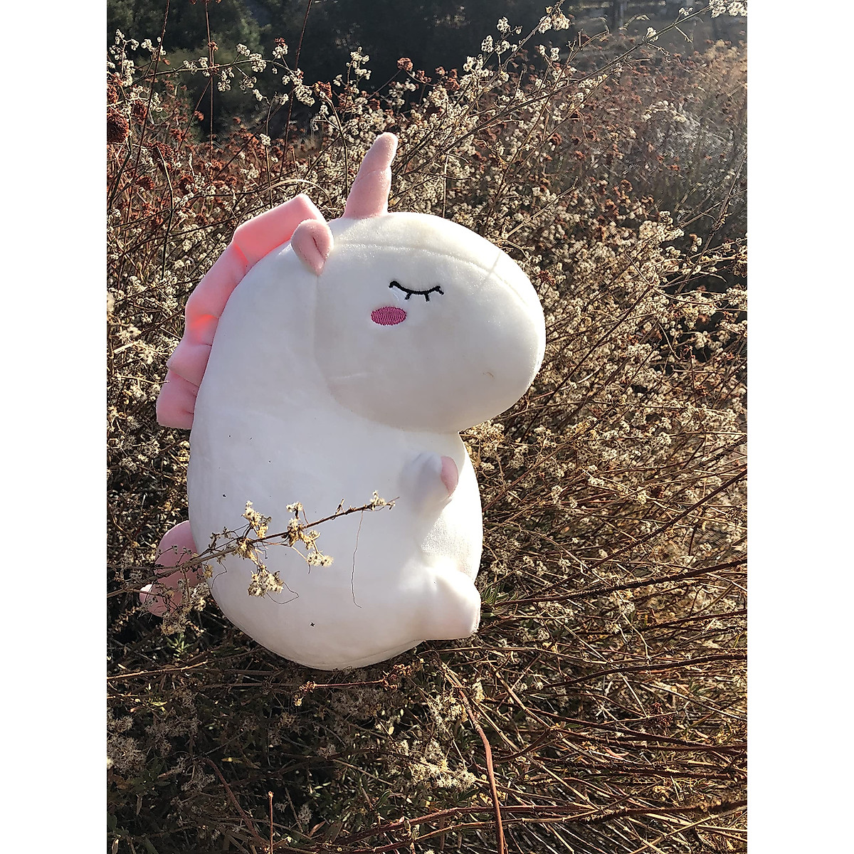 Plushland Soft Plush Unicorn Pillow Stuffed Animal Hugging White Throw Pillow Cushion Toy for Kids Teens Adult Gift Birthday, Valentine, Christmas (Unicorn)