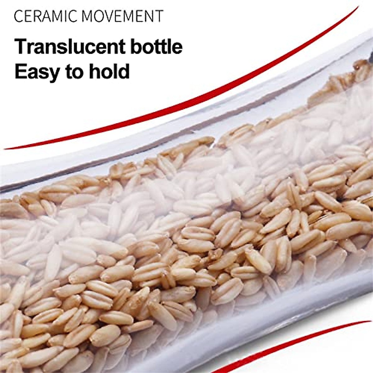 Fillable Stainless Steel Grinder - Aadjustable Black Pepper Grinder, Long Lasting Fresh Keeping Spice Grinder, High Glass Blender That Can Be Used for Pepper, Cumin, Sea Salt, Mung Bean (High)