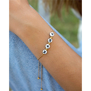 Benevolence LA Mama Bracelet, Mom Jewelry, Mama Bracelets for Women, Gifts for Mom from Daughter, 14k Gold Bracelets, Gifts for New Mom, Unique Birthday Gifts for Mom