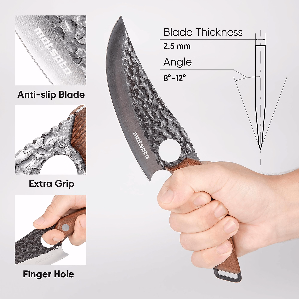 Matsato Chef Knife - Perfect Kitchen Knife. Japanese Knife for Cooking, Chopping. Japanese Style Knife for Home, Camping, BBQ. For Balance & Control