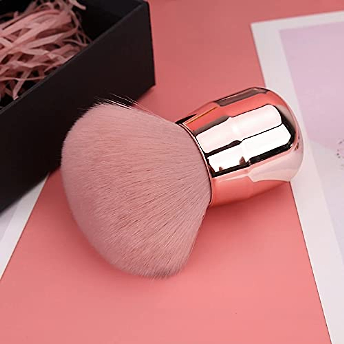 Tenmon Foundation Brush Kabuki Brush Blush Brushes New Concealer Brushes Cosmetic Tool for Valentines Day Gifts (Pink)