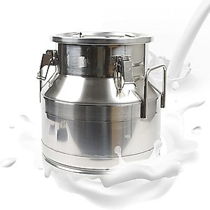3.16Gallon Stainless Steel Milk Can Ice Bucket Wine Bucket,Water Jug Liquid Storage Pail,Commercial Fermentation Barrel,Canisters for Kitchen