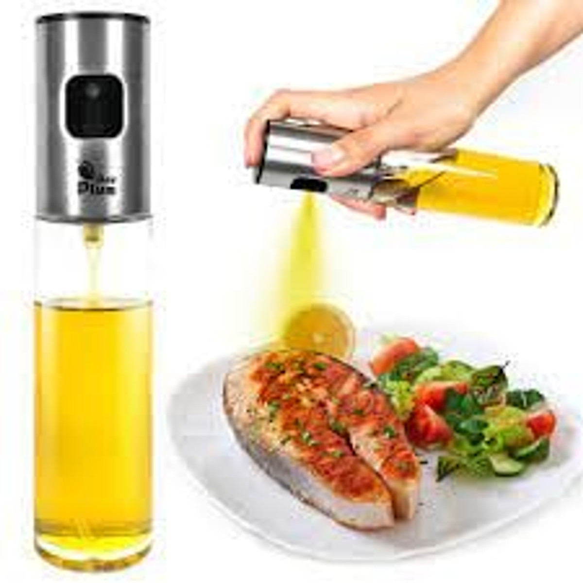 Vegetable Oil Spray Bottle - Glass - Use Olive Oil, Canola Oil, Soybean Oil, and More! 100 ML Bottle.