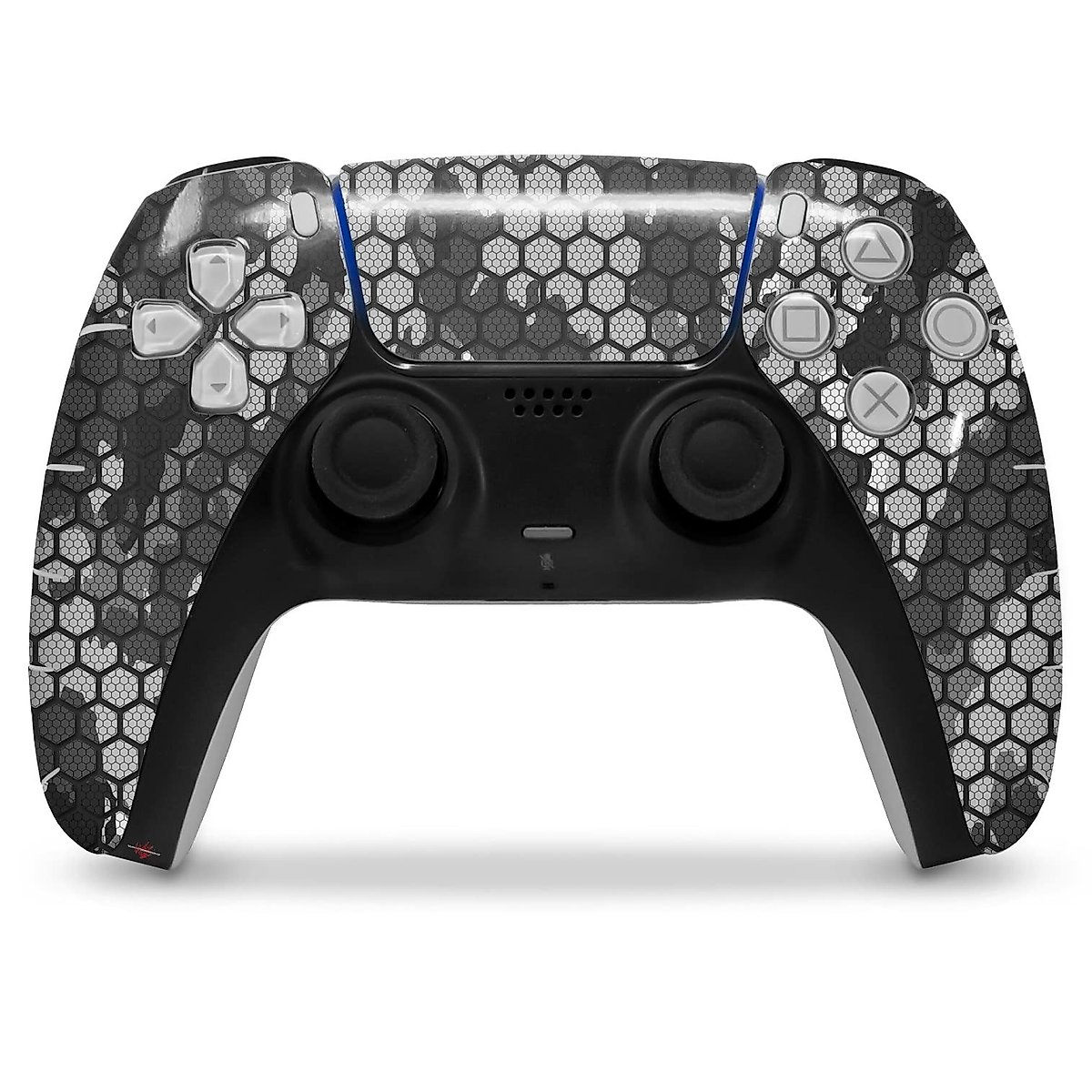 WraptorSkinz Skin Wrap compatible with Sony PS5 DualSense Controller HEX Mesh Camo 01 Gray (CONTROLLER NOT INCLUDED)