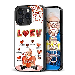 Customizable Phone Cases Funny Gifts for Women iPhone 11 12 13 14 Pro Max Plus Mini Xr Xs Samsung Note 7 8 9 10 20 Ultra Plus Moto Edge 20 Pro LITE Pixel 6 6Pro 7 Pro LG G6 7 8 (Red Heart Group Love)