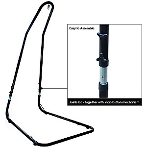 Sorbus Durable Hammock Chair Stand Hanging Chair Stand- Heavy Duty Steel Sensory Swing Stand- Weather & Rust Resistant- Adjustable Portable Stand 330lbs for Tree,Lounger,Air Porch,Indoor/Outdoor,Patio