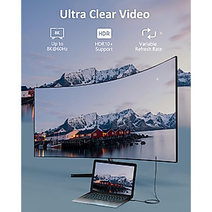 AGFINEST 8K DisplayPort to HDMI Cable[8K@60Hz,4K@120Hz,2K@165Hz], 10FT Unidirectional DP 1.4 to HDMI 2.1 Video Cable, Support HDR/HDCP 2.3/DSC 1.2 for PC, HP, DELL, AMD NVIDIA Graphics Card and More