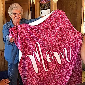 Personalized Name Blanket for Baby and Adults, Personalized Custom Throw Blanket with Name for Mothers Day, Best Gift for Mom, Dad, Grandma. Great Gift for Birthday, Christmas