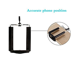 Walway Tripod Mount Adapter, Universal Cell Phone Clip Holder Camera Bracket Smartphone Attachment for iPhone 13PRO MAX/12/11/11PRO/ Samsung Galaxy S22 Ultra/ S21/ Note and More